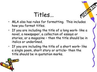 MLA Citations | PPT