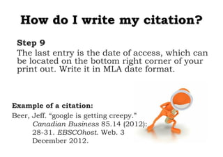 MLA Citations | PPT