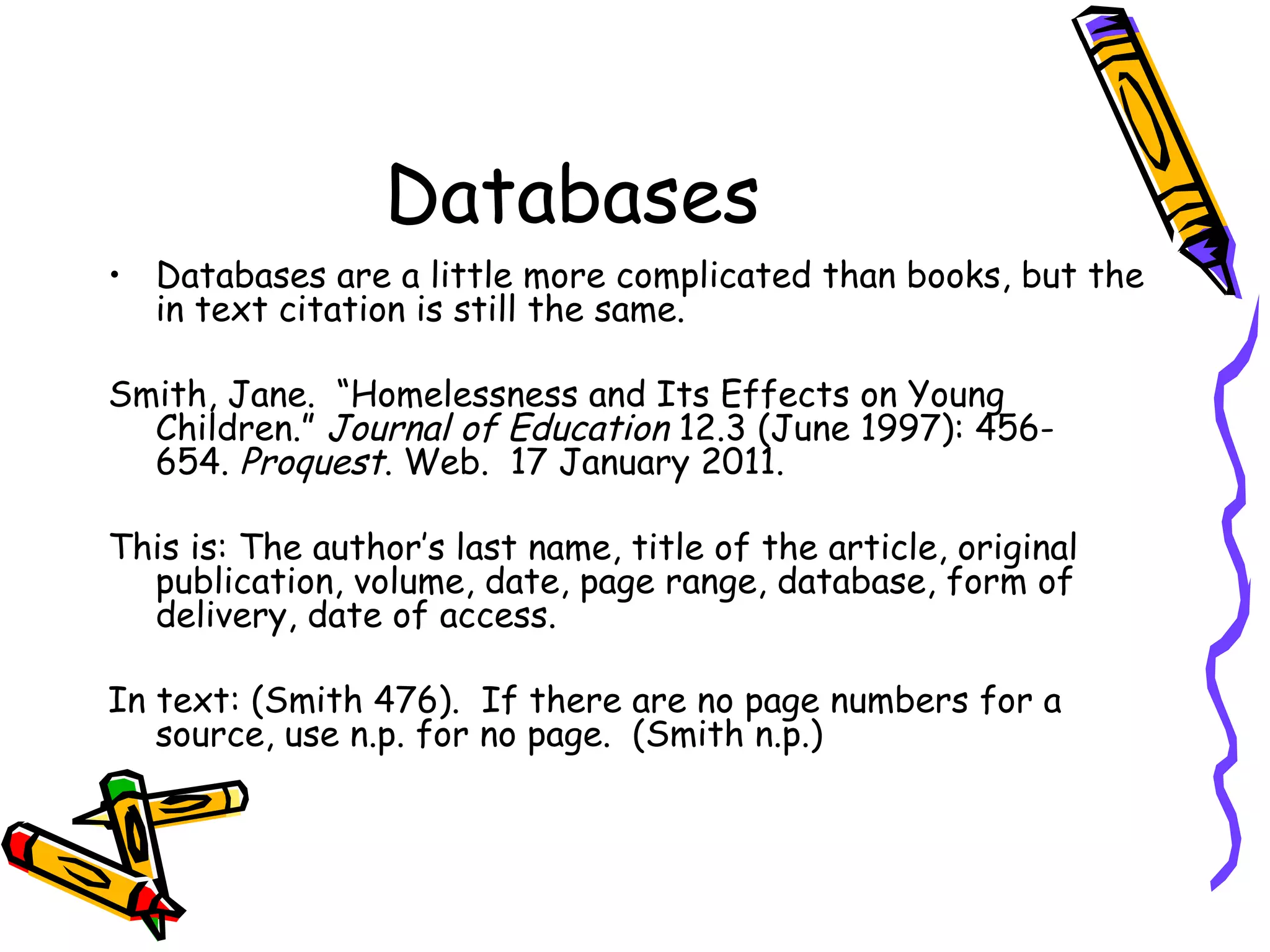 Mla Citations for ENG 101 | PPT