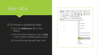 Setting up the references within Microsoft Word | PPTX
