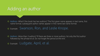 Setting up the references within Microsoft Word | PPTX