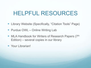Mla citation style | PPTX