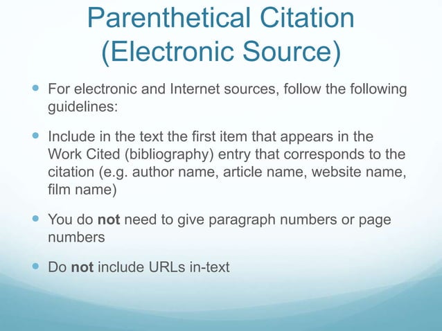 Mla citation style | PPT