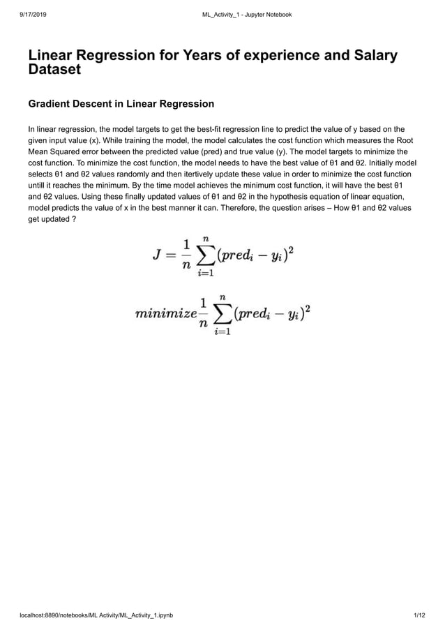 Linear Regression (Machine Learning) | PDF