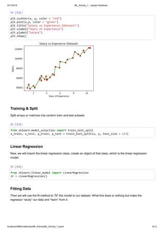 Linear Regression (Machine Learning) | PDF