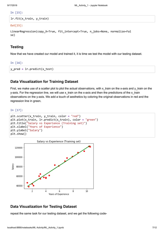 Linear Regression (Machine Learning) | PDF