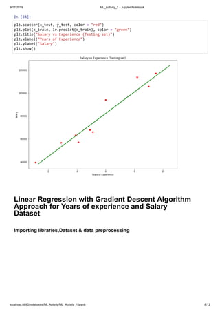Linear Regression (Machine Learning) | PDF
