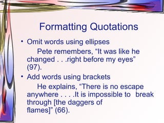 MLA Documentation & Style | PPT