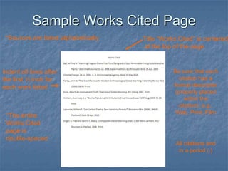 Mla documentation module 7th ed | PPT