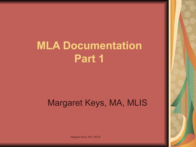 MLA Documentation Part1 | PPT | Science