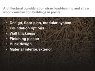Straw architecture introduction KOVACarchitekt | PPTX | Woodworking ...