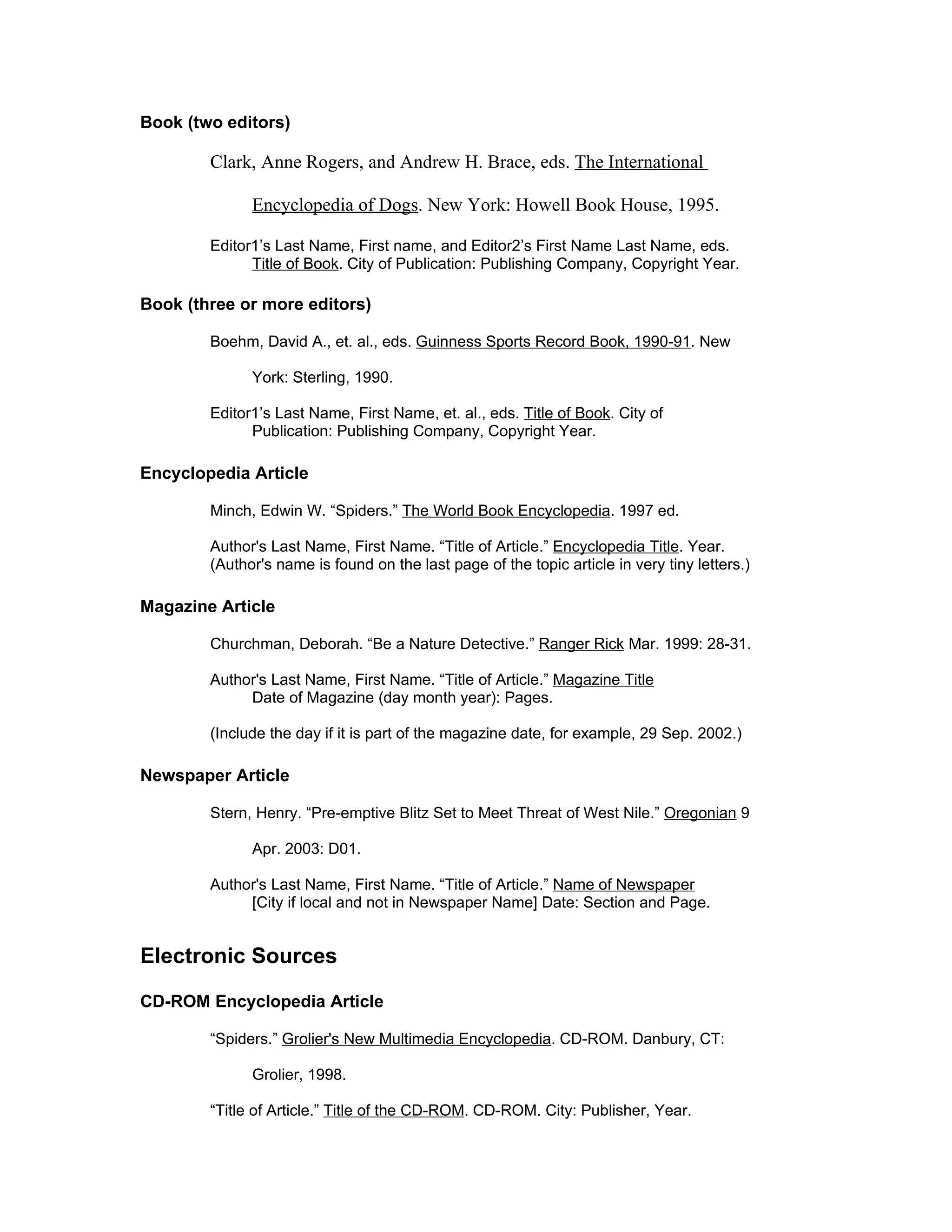 Mla example citations | PDF | Free Download