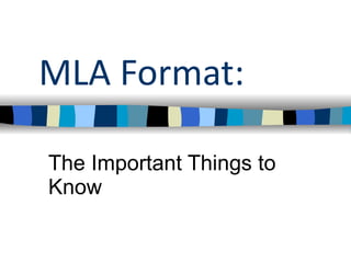 Mla Format | PPT
