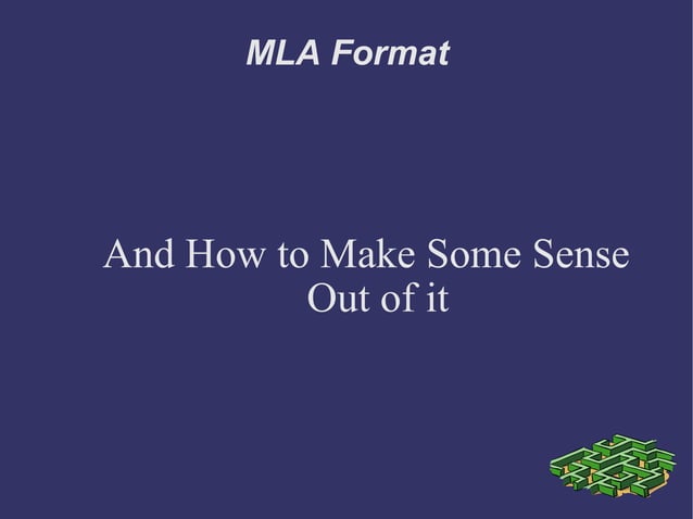 MLA format | PPT