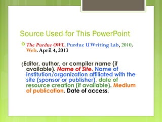 MLA format and citations - how to do it right. | PPT
