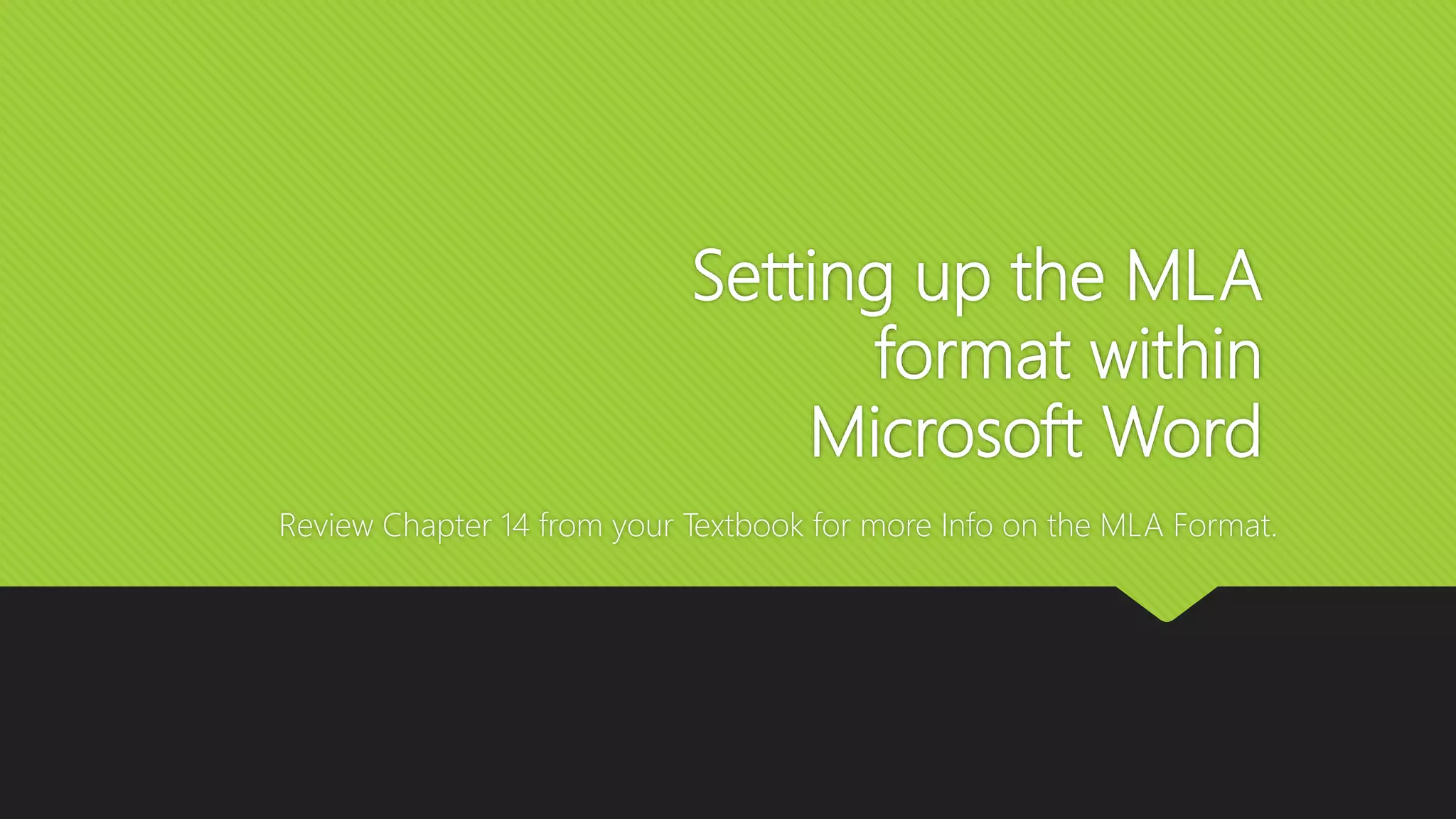 MLA Format Presentation | PPT