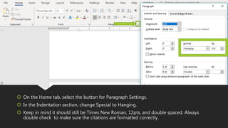 MLA Format Presentation | PPTX