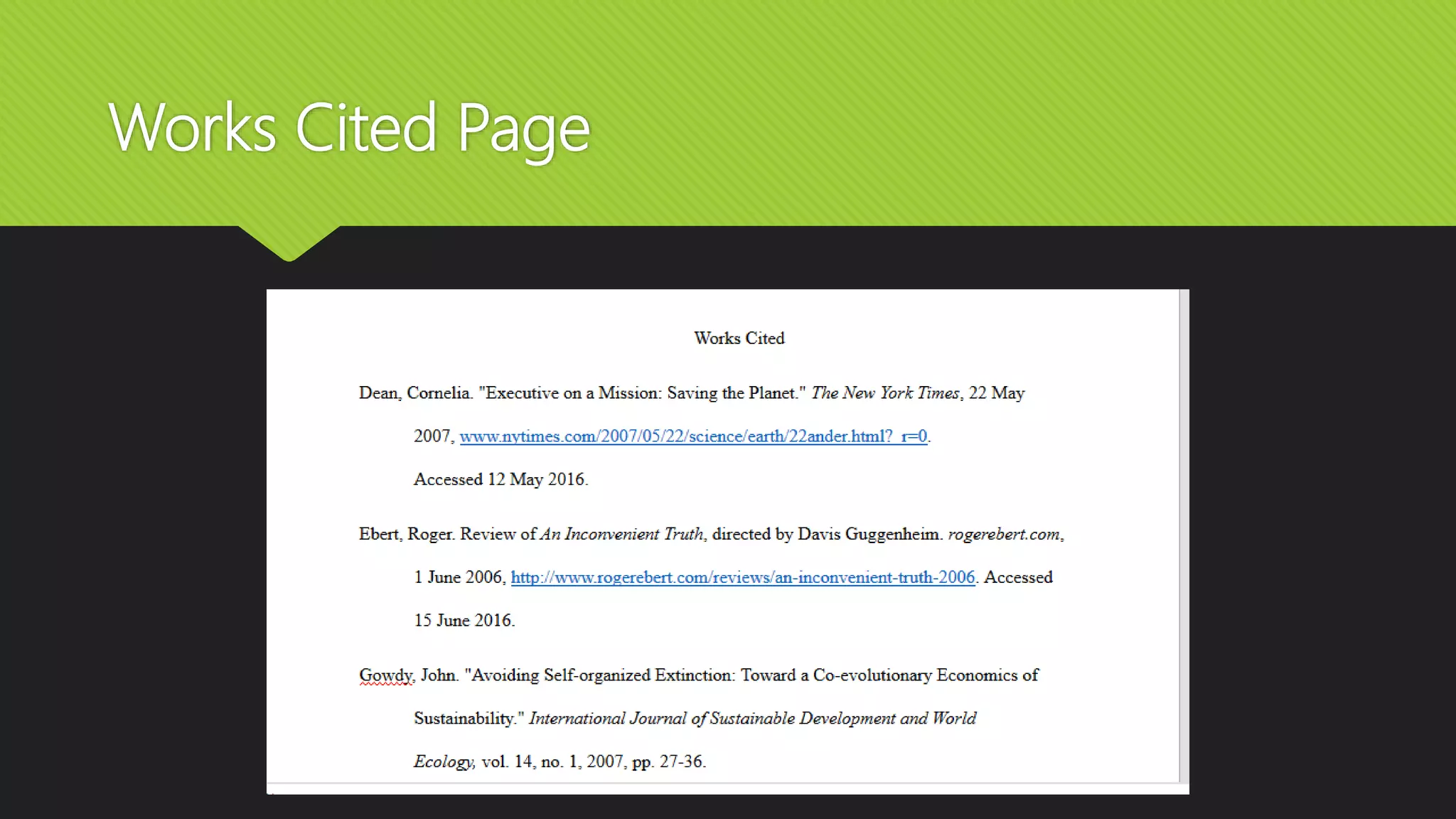 Setting up the MLA format within Word | PPT