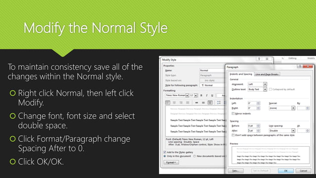 Setting up the MLA format within Word | PPT