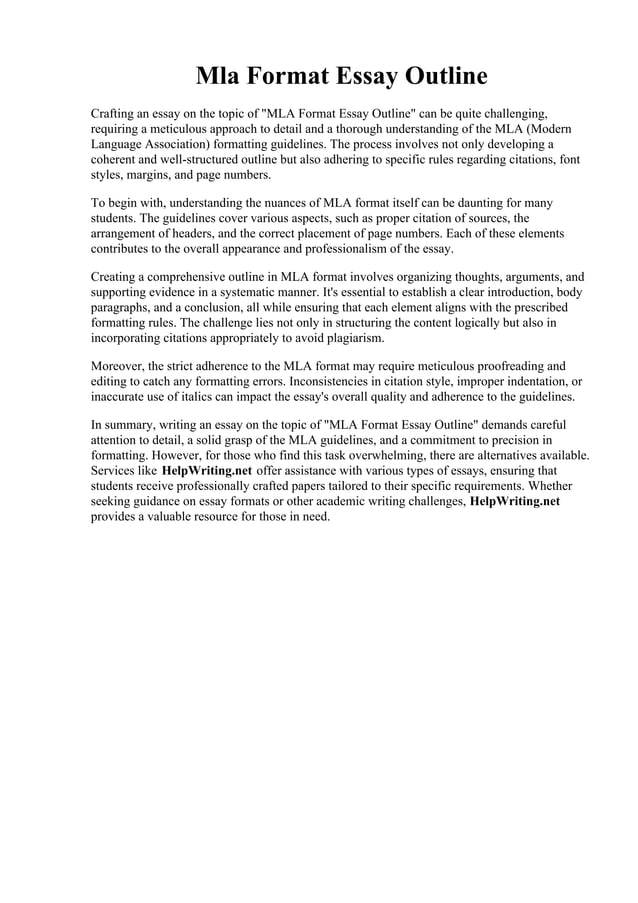 Mla Format Essay Outline. 009 Essay Outline Template Mla Format