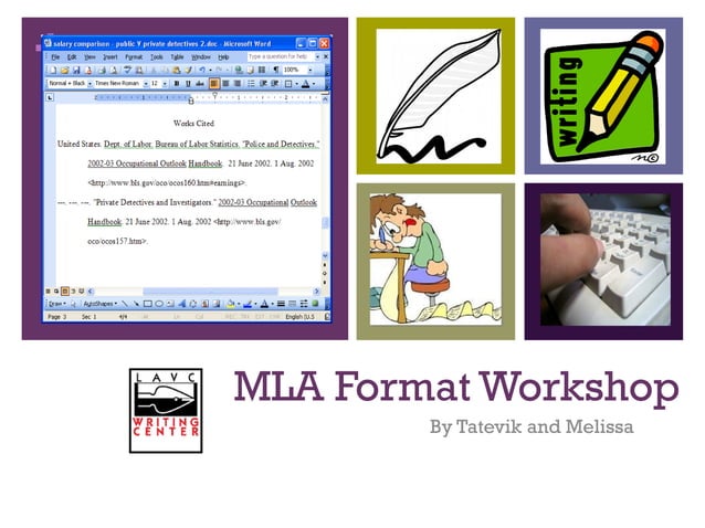 MLA Format | PPT | Homework and Study | Education