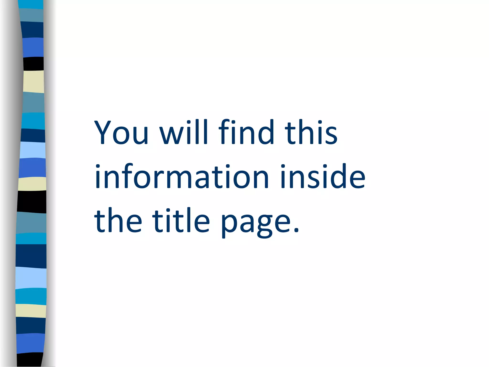 Mla format power point | PPT