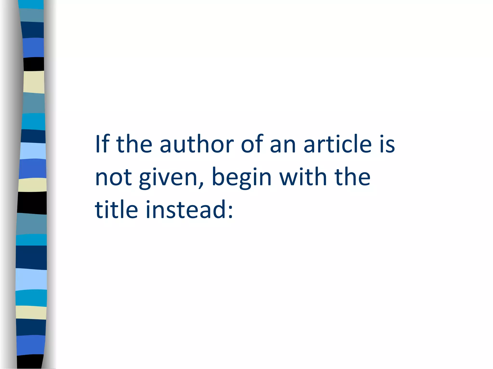 Mla format power point | PPT