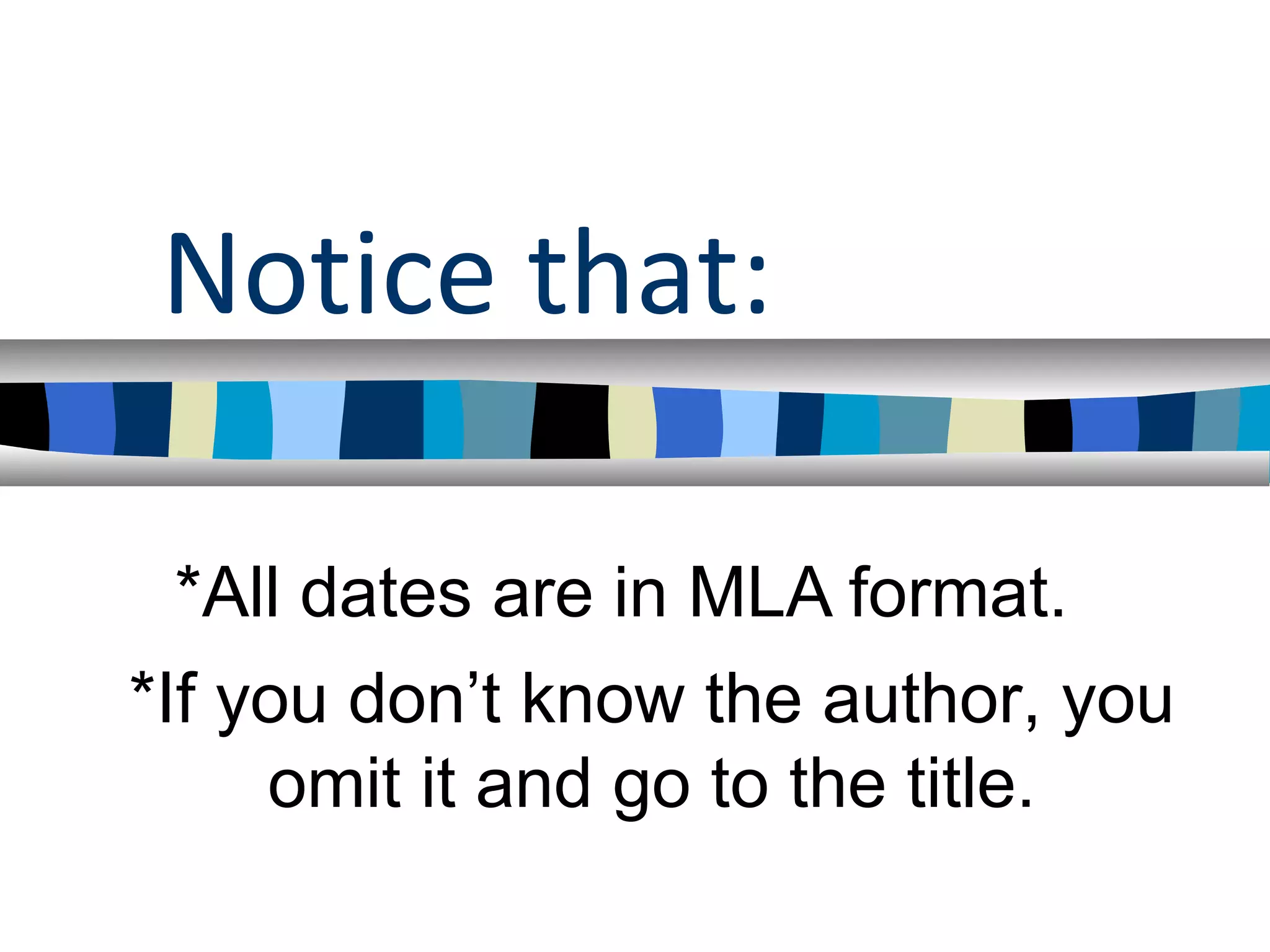 Mla format power point | PPT