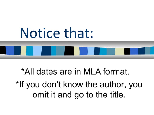 Mla format power point | PPT