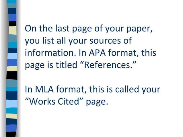 Mla format power point | PPT