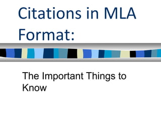 Mla format power point | PPT