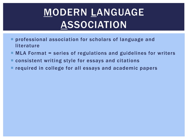 MLA Format Notes | PPTX | Homework and Study | Education