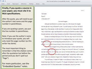 Mla formatting | PPTX