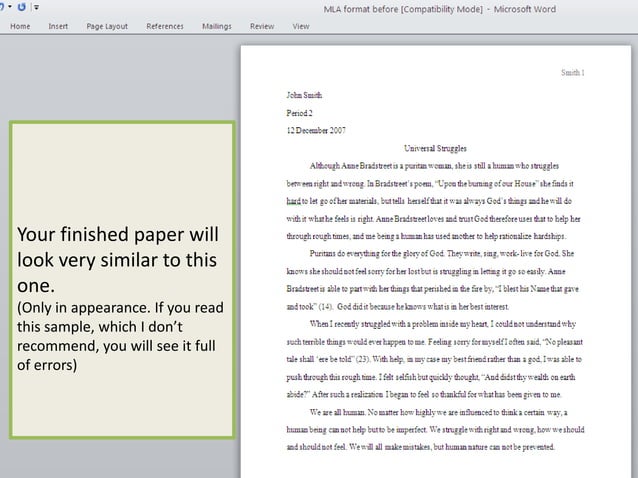 Mla formatting | PPTX