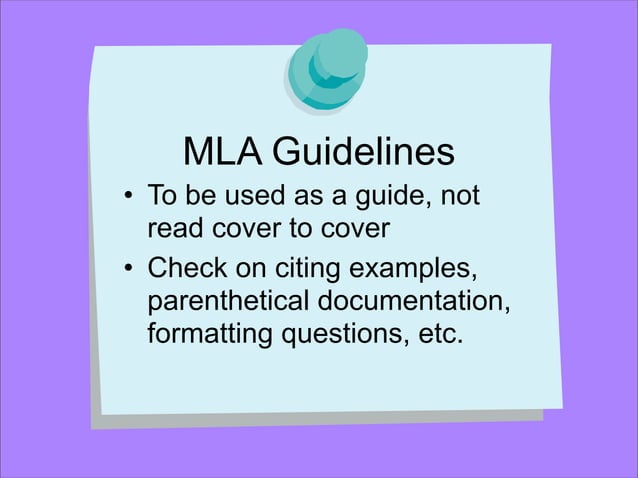 MLA Formatting | PPT
