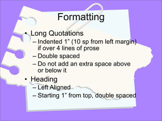 MLA Formatting | PDF