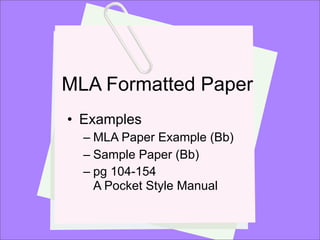 MLA Formatting | PDF