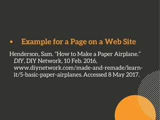 MLA Formatting Style | PPT