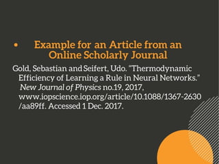 MLA Formatting Style | PPT