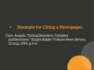 MLA Formatting Style | PPT