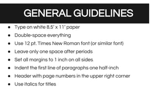 Mla formatting & style guide (1) | PPT | Free Download