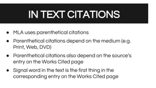Mla formatting & style guide (1) | PPT | Free Download