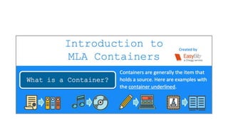 MLA Handbook 8th edition: Overview | PPTX