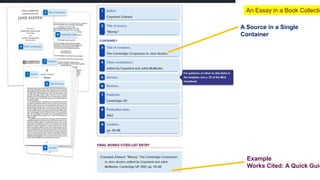 MLA Handbook 8th edition: Overview | PPTX