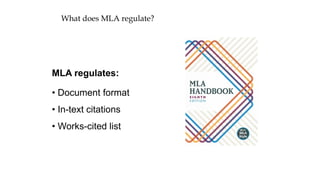 MLA Handbook 8th edition: Overview | PPTX