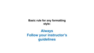 MLA Handbook 8th edition: Overview | PPTX