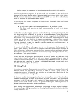 An Ensemble of Filters and Wrappers for Microarray Data Classification | PDF
