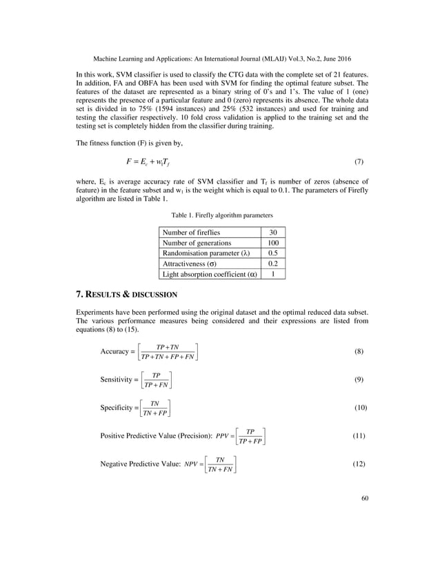 Opposition Based Firefly Algorithm Optimized Feature Subset Selection Approach for Fetal Risk ...