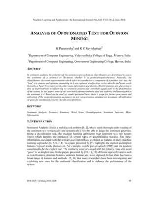 Analysis of Opinionated Text for Opinion Mining | PDF | Free Download