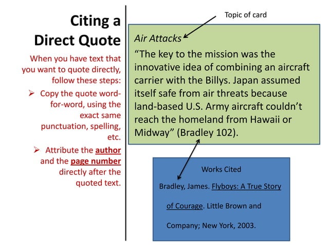 Mla in text citation | PPT